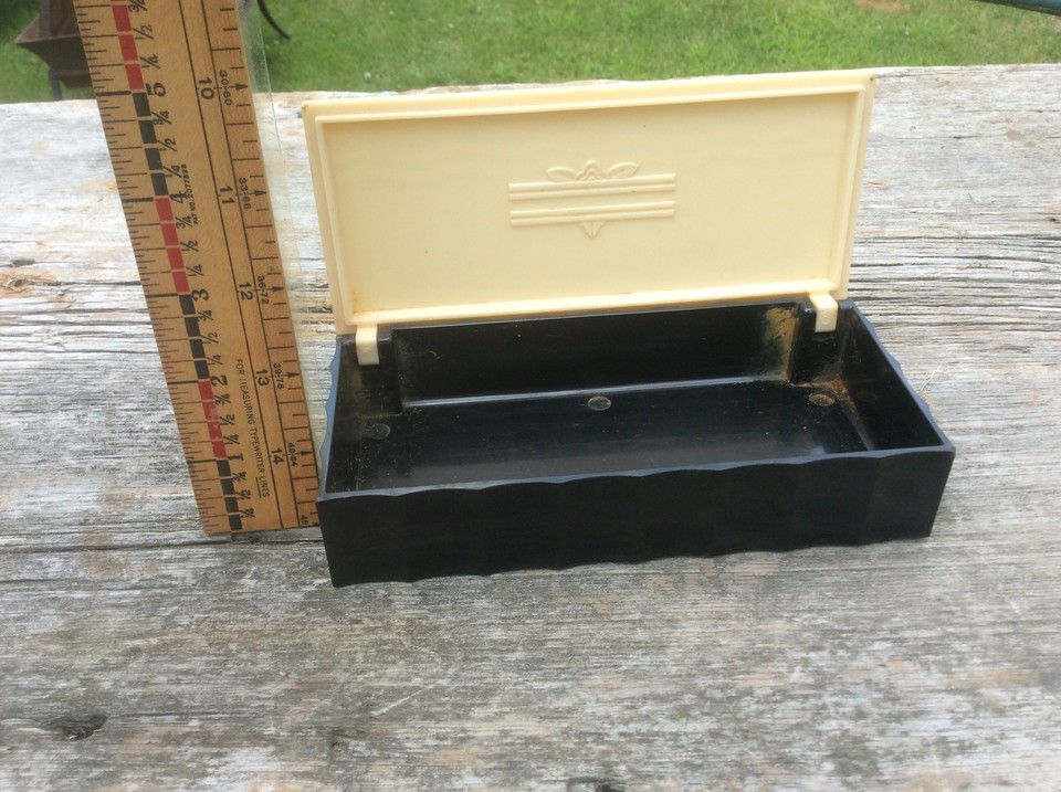 Decorative Bake Lite Sewing Box , White & Black | eBay