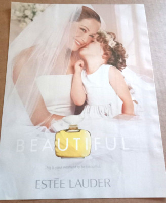 2005 print ad page - Estee Lauder Beautiful bride & cute little girl ...