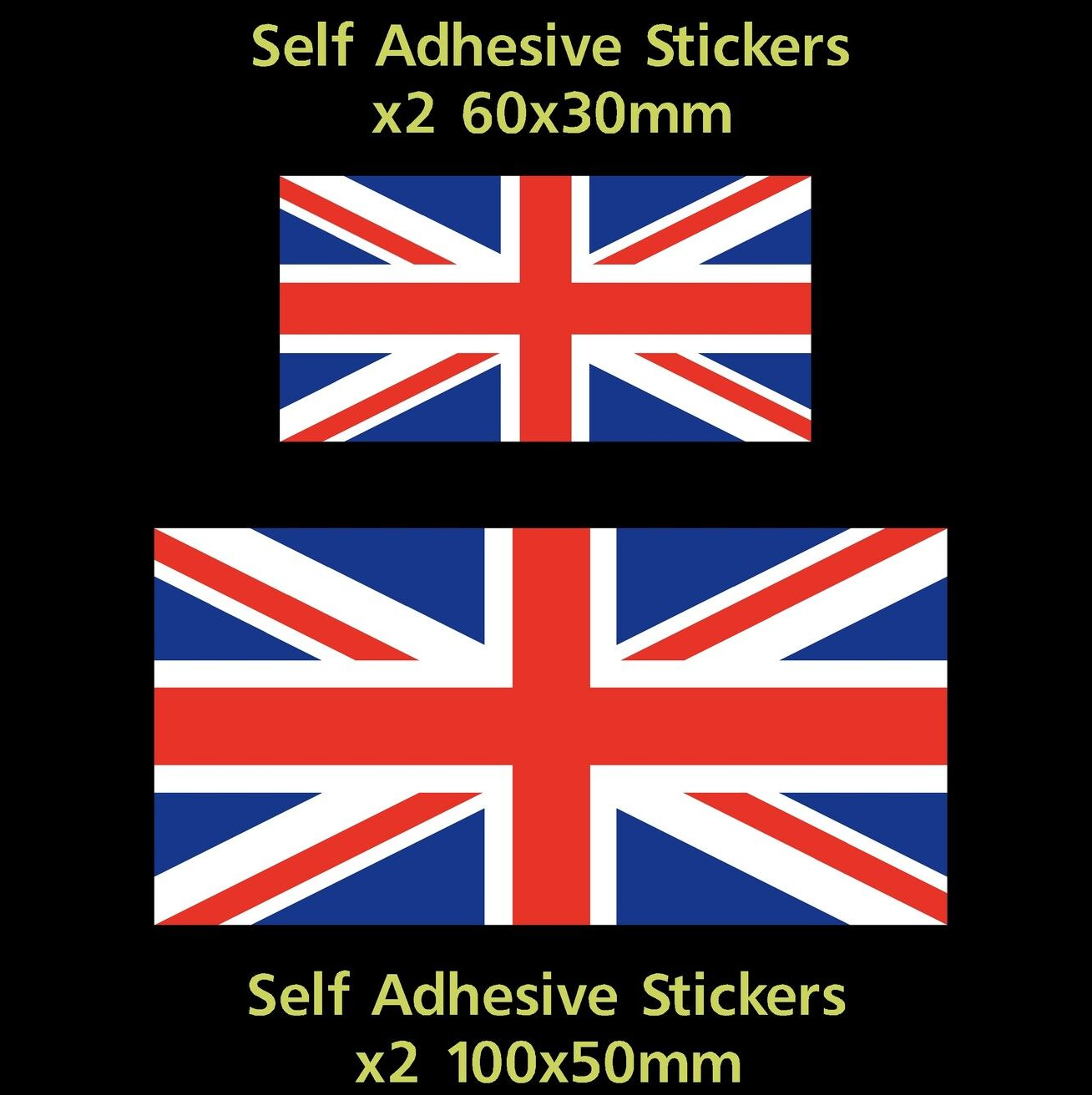 Union Jack England Flag Sticker Decals - Value Pack! - GB, Van, Car ...