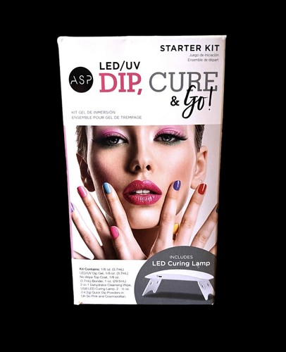 ASP LED UV Dip Cure & Go Starter Kit Includes Lamp Gel Nails for sale ...