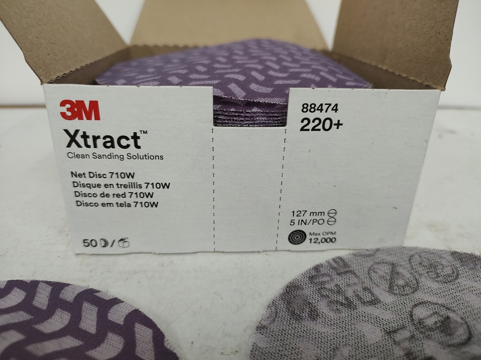 3M™ 710W Xtract 5" Net Sanding Discs Cubitron II ™ Hook and Loop 50 ...