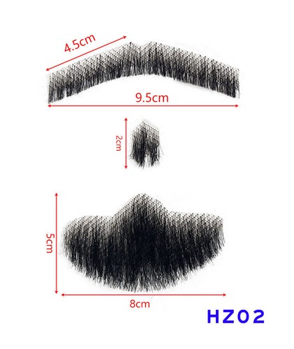 Seamless Lace Mustache Hand Made Human Hair Mustache Beard for Men ...
