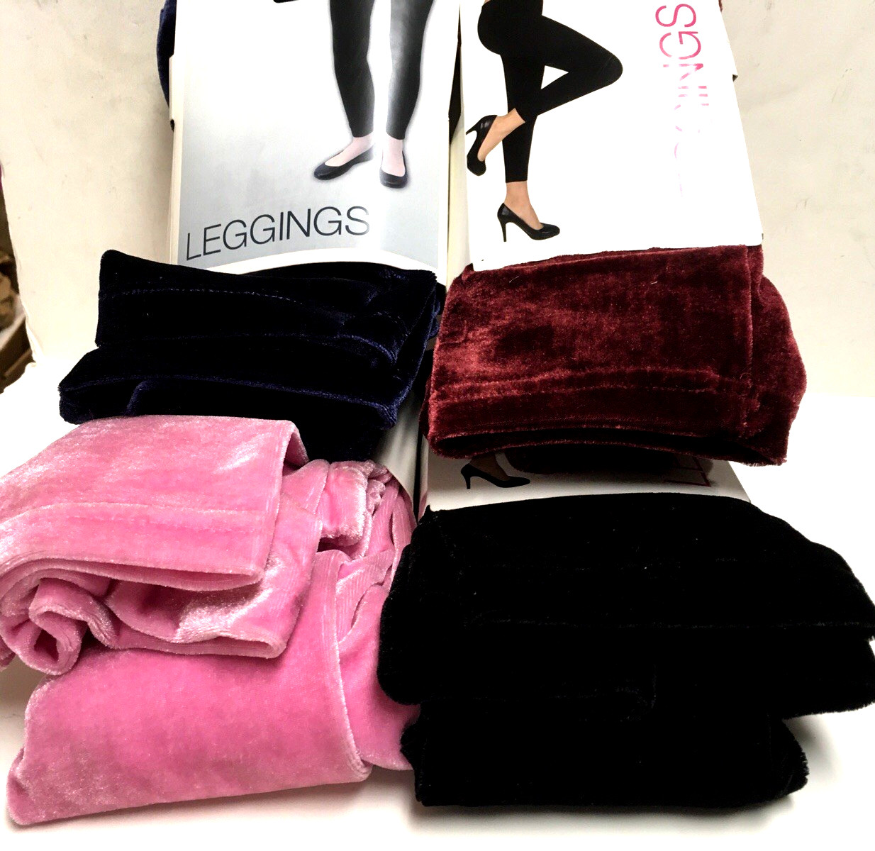 Brushed Velour Velvet Stretch Leggings – Choose Size & Color