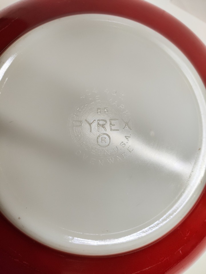 Vintage PYREX 404 Primary Color Red 4 Quart 10" Mixing Nesting Bowl | eBay