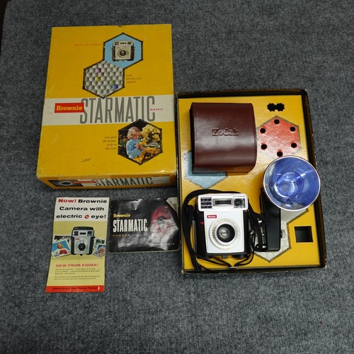 Vintage Kodak Brownie Starmatic Camera Outfit Original Box Flash Case 1959 USA | eBay