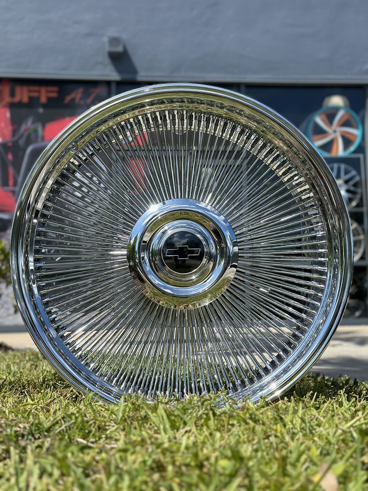 26" Chrome Chevy Spokes Donk G Body 5x4.75 5x5 Forgiato Rucci One Wheel ...