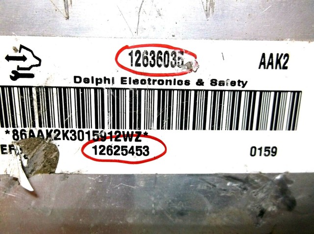 09-11 Cadillac DTS 12625453 Computer Brain Engine Control ECU ECM EBX ...