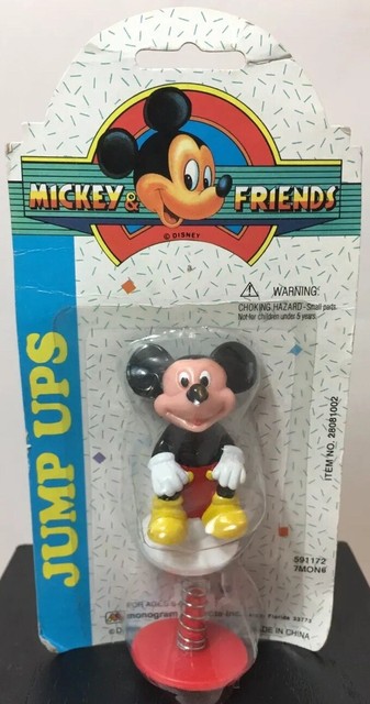 DISNEY JUMP UPS MICKEY & FRIENDS Mickey Mouse Sitting Vtg POP UP SPRING ...
