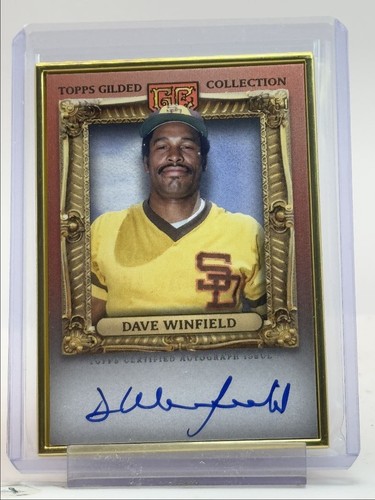 DAVE WINFIELD 2024 TOPPS GILDED COLLECTION ROSE GOLD FRAME AUTO /50 ...