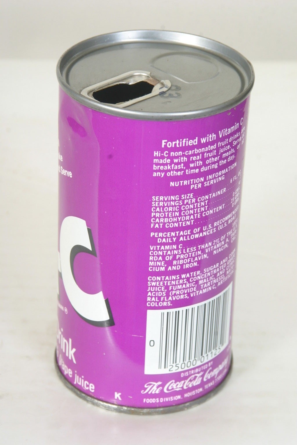 Hi-C Grape Soda Can -12oz S/S Juice Tab | eBay