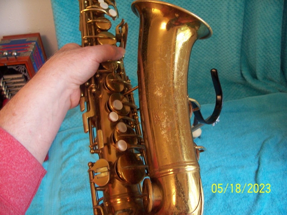CG Conn 1933 Alto Lady face 6M Rare saxophone transitional sax tech ...
