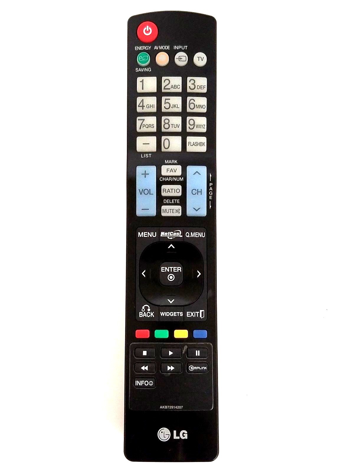LG AKB72914207 Remote Control 55LX6500 , 55LD630 , 47LE5300 , 47LD420 ...