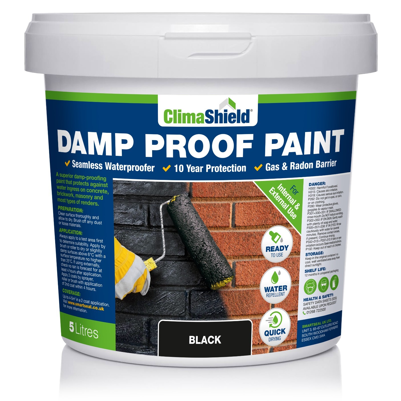 SmartSeal Damp Proof Paint (Available 5L & 10L) Brick & Masonry ...