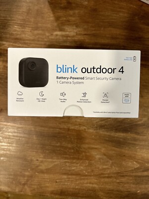 Blink Outdoor 4 - Battery-Powered Smart Security Camera - Black NEW ...