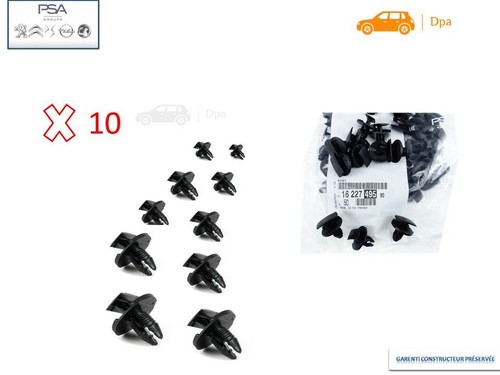 10 agrafes clips pare-boue passage de roue capot Peugeot Citroën ...