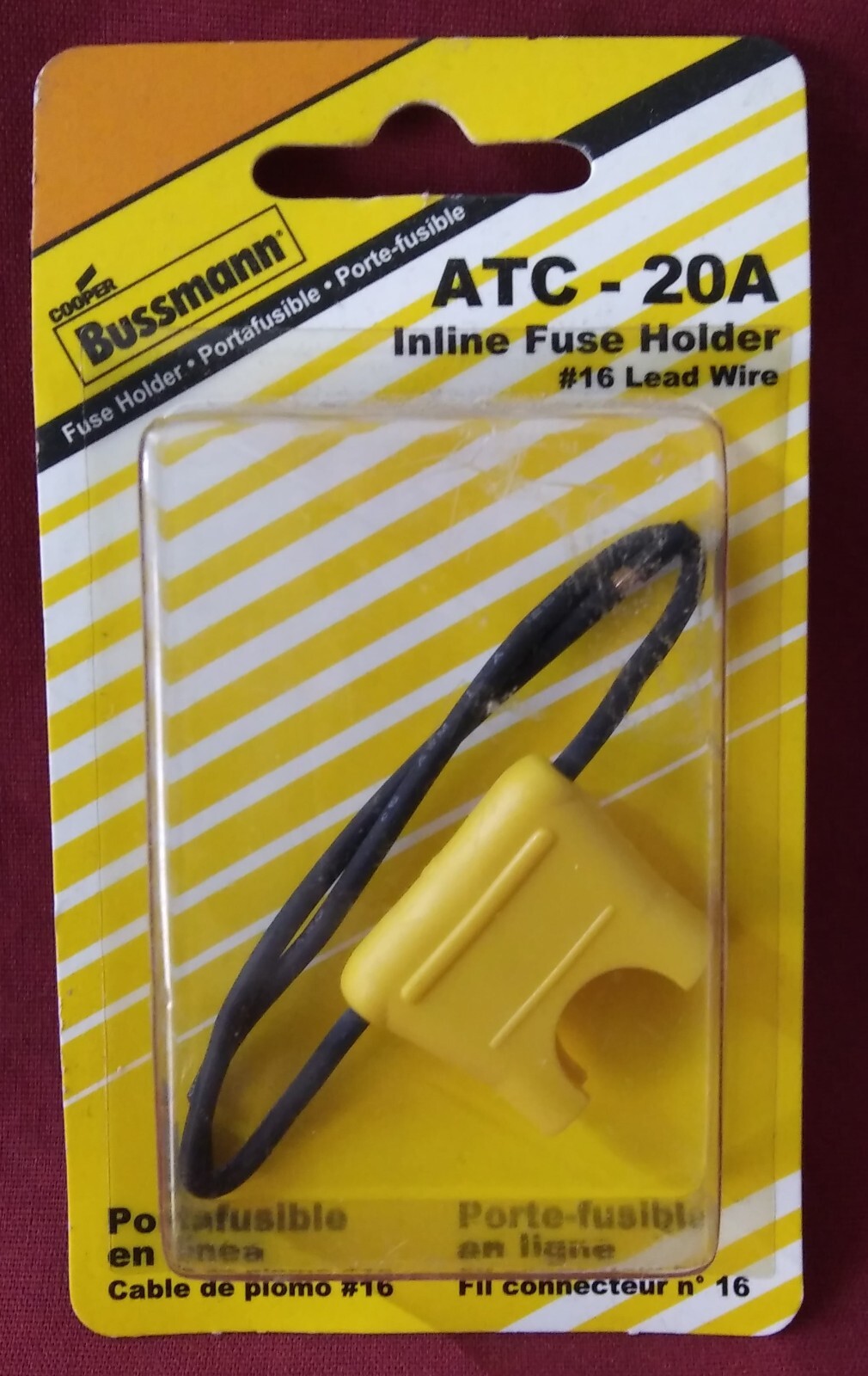 Bussman BP/HHC-RP FUSE HOLDER ATC 20 AMP IN LINE # 16 LEAD WIRE | eBay