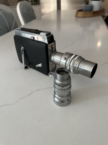 Vintage Cine-Kodak Royale Movie Camera With Two Lenses And Rare Film ...