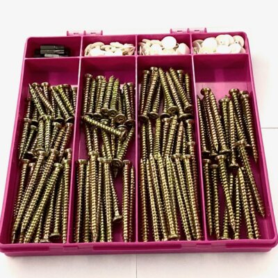 220 ASSORTED CONCRETE DOOR & WINDOW FRAME FIXING SCREWS TX30 BIT COVER ...
