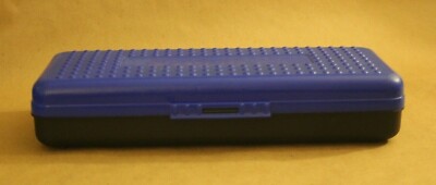 Spacemaker Extra Long Pencil Box Blue & Black Vintage 90's Plastic ...