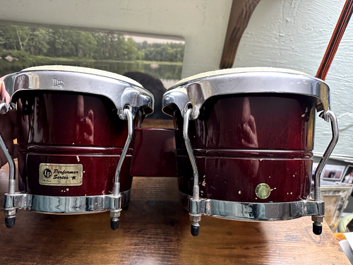 Latin Percussion LP M Cohen Performer Series BONGOS Brown w/Chrome | eBay