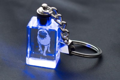Pug, Dog Crystal Keyring, Keychain, High Quality, Crystal Animals UK ...