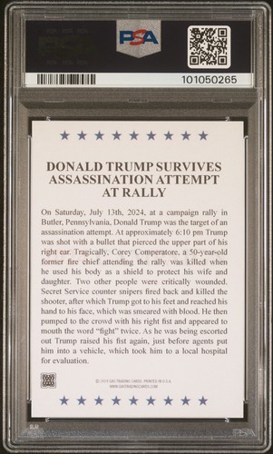 2024 DONALD TRUMP SURVIVES ASSASSINATION ATTEMPT PSA 10 | eBay