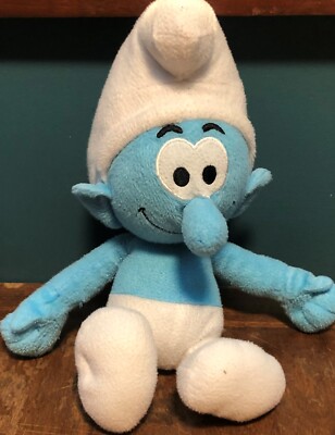 2010 Nanco Blue & White Smurf Plush Stuffed Doll | eBay