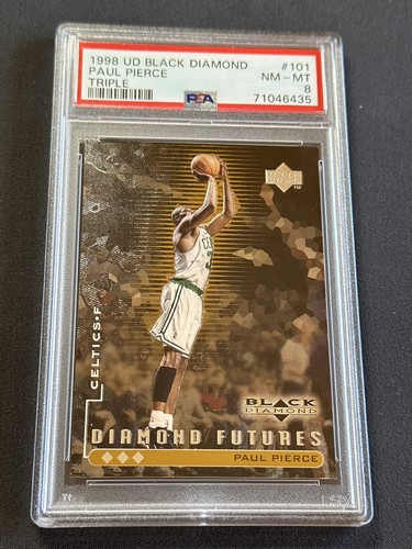 PAUL PIERCE 1998-99 UD Black Diamond #101 Gold Triple Rookie Card SP ...