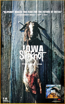 SLIPKNOT Iowa 10th Anniversary Edition RARE Tour Poster +BONUS Rock ...