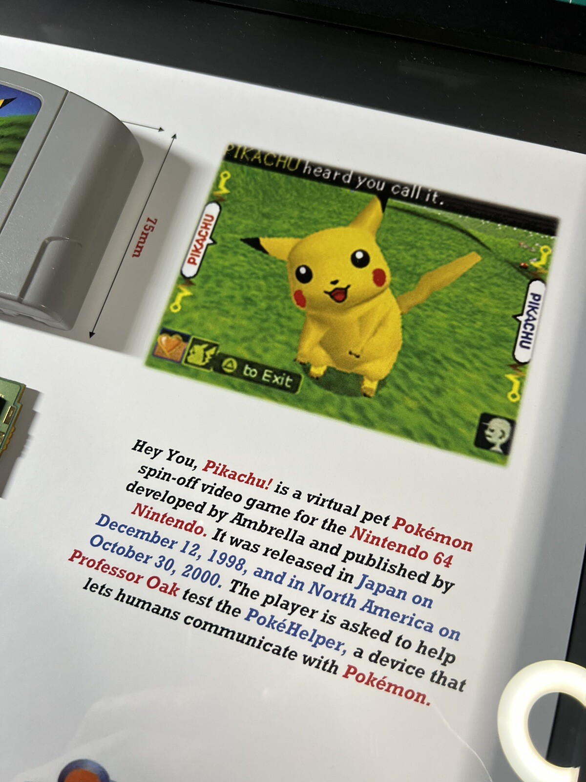 Nintendo Pokémon Hey You, Pikachu! N64 Frame Pikachu Japan | eBay Australia