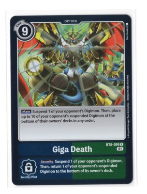 Digimon Card - (NM) Giga Death BT8-099 Foil Rare - Bandai | eBay