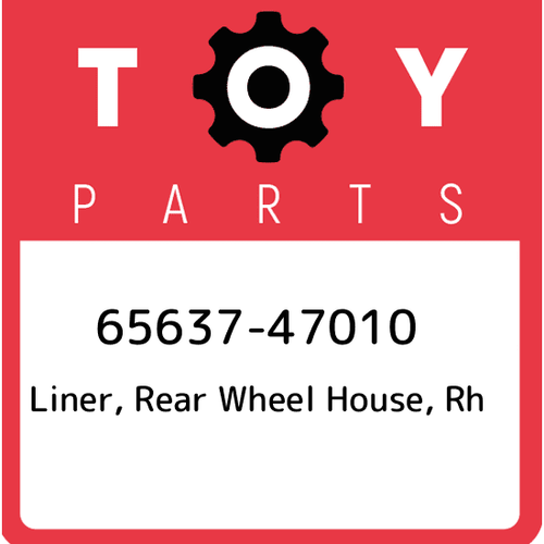 65637-47010 Toyota Liner, rear wheel house, rh 6563747010, New Genuine ...
