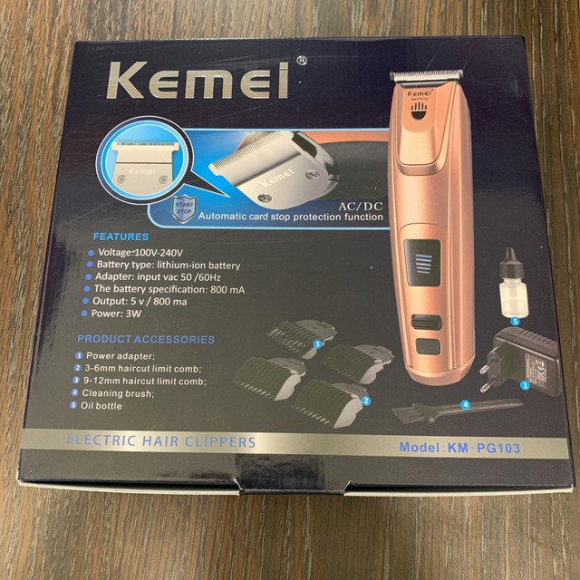Kemei KM-PG103 Electric Cordless Hair Clipper Trimmer with Rechargeable Battery for sale online ...