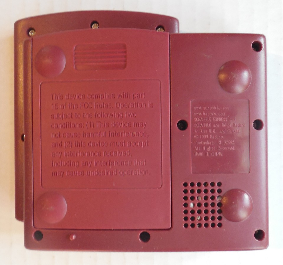 VINTAGE SCRABBLE EXPRESS ELECTRONIC HAND HELD GAME TOY WORKS 1999 BRAIN ...