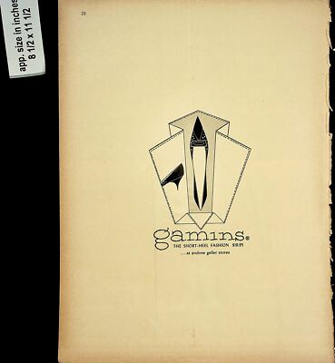 1961 Gamins Shoe Fashion Vintage Print AD 8059 | eBay