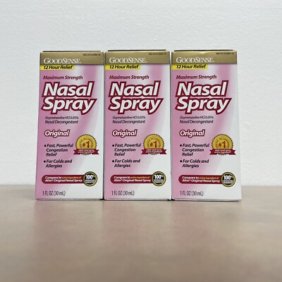 3 Pack - GoodSense Decongestant Treatment Nasal Spray - 1 fl oz ...