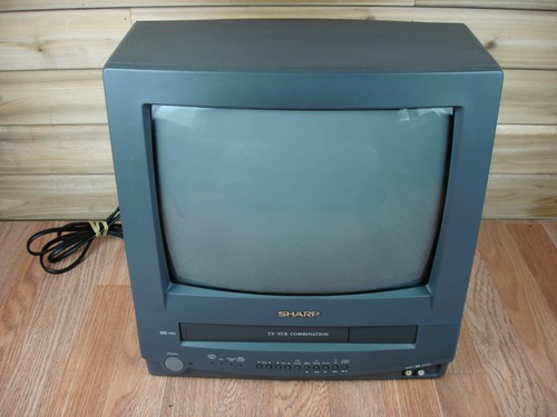 Sharp 13" TV VCR Combo VHS Player Recorder 13VT-N100 Gaming CRT Tested ...