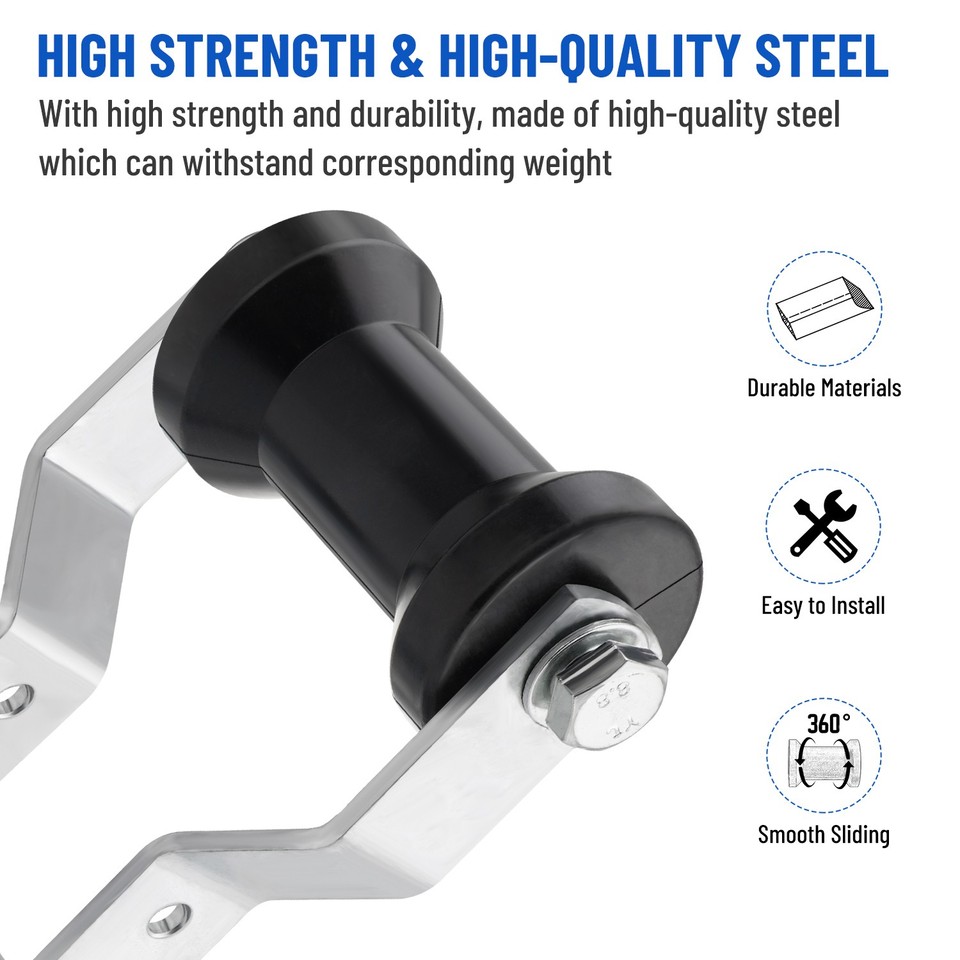 5" Adjustable Keel Roller Bracket Assembly Heavy Duty for 3" Tongue ...