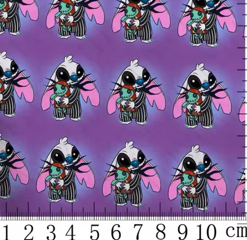 Tissu En PolyCoton Disney Stitch Scrump Jack Skellington Demi Yard (18 ...
