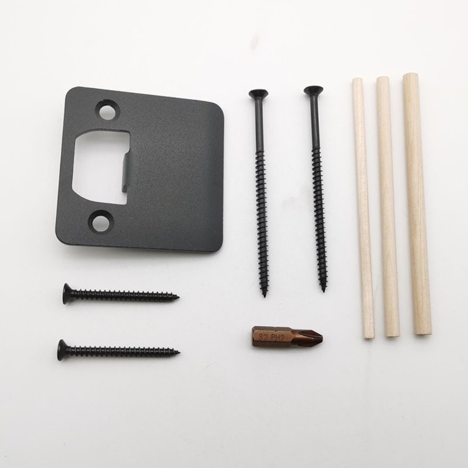 Door Strike Plate Extended Lip Hardened Steel Construction Rounded ...