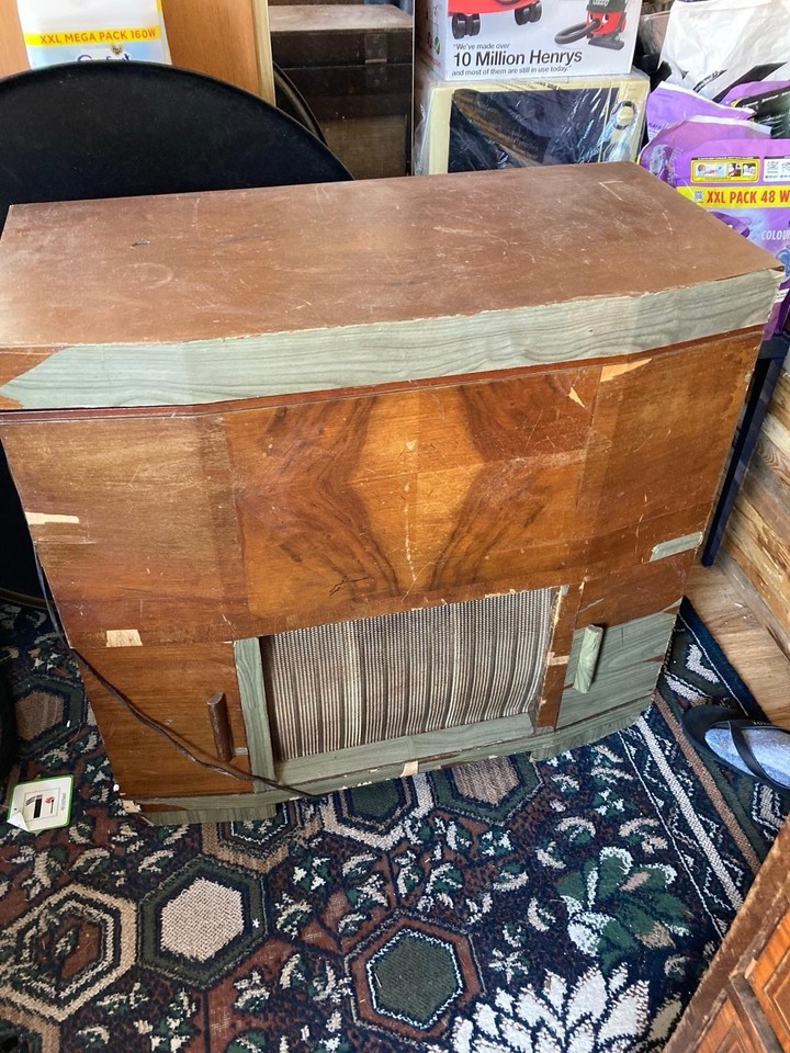 vintage radiogram, a piece of furniture that combines a radio and ...