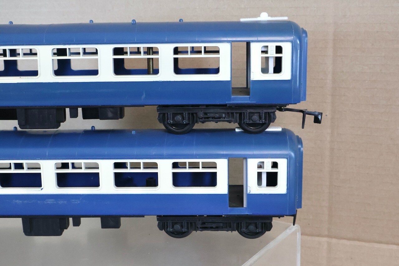 TRIANG BIG BIG TRAIN RV257 O GAUGE BR BLUE WHITE MK2 OPEN COACH oi ...