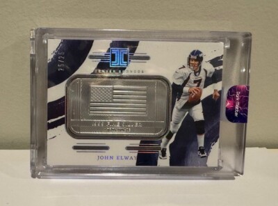 John Elway 2024 Panini Impeccable Troy Ounce Silver /25 USA Flag Silver ...