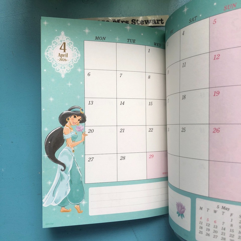 Disney Princess 2026 Monthly Planner Schedule Book B6 Oct 25 - Dec 26 ...