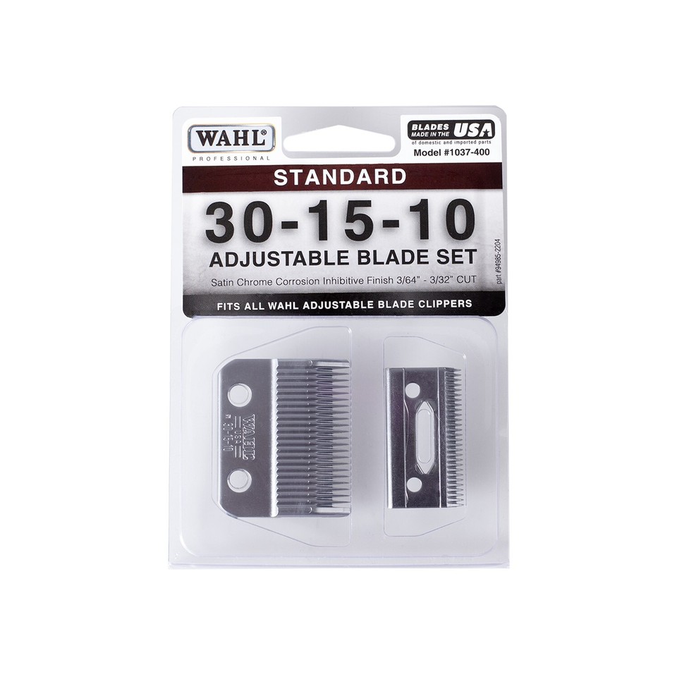 Wahl Pet Clipper Blade Set Standard 30-15-10 Adjustable Blade Set 1037 ...