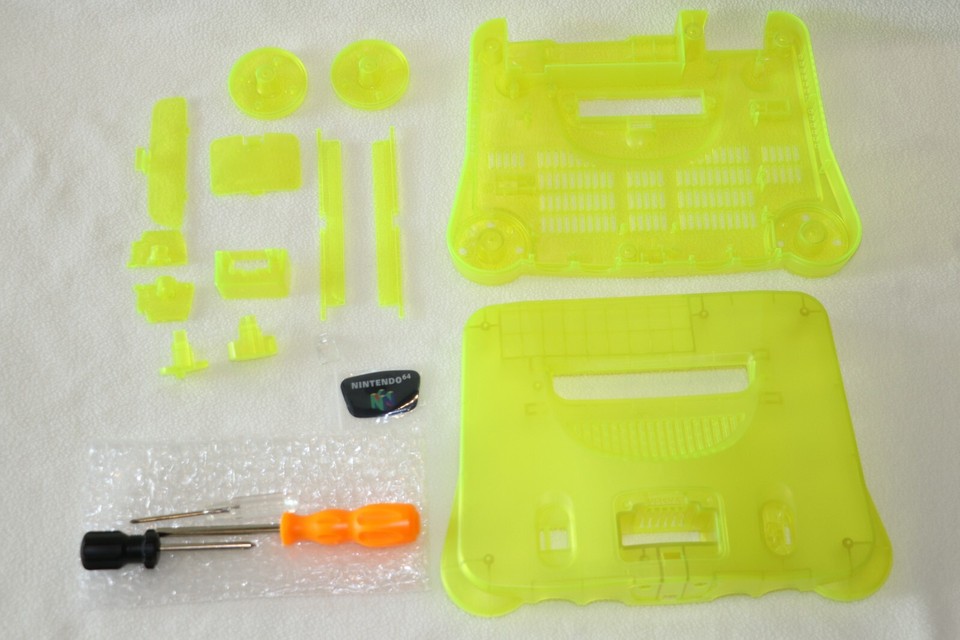 N64 REPLACEMENT TRANSLUCENT SHELL CASE HOUSING Nintendo 64 + TOOLS US ...
