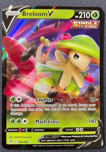 Pokémon FUSION STRIKE BRELOOM V 006/264 ULTRA RARE SINGLE CARD | eBay