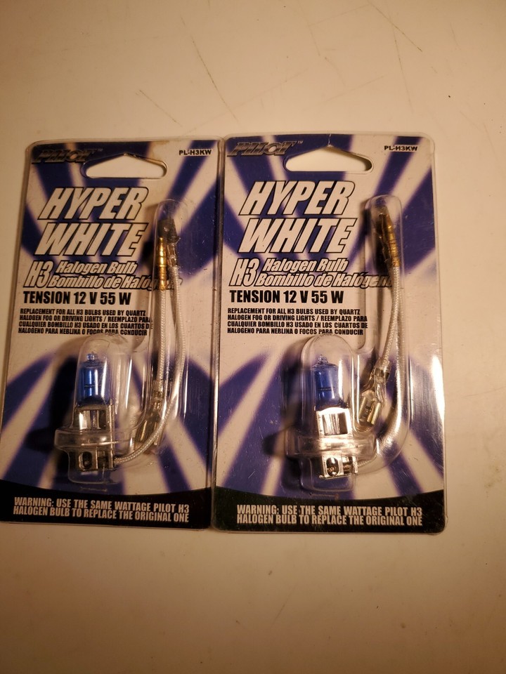 (2) H3 Replacement Bulb 55 Watt Bulb For H3 Socket Applications Single ...