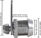 2 Pack Toolbox Lock 5/8" Tubular Cam Lock Hook Cam Keyed Alike with 4 ...