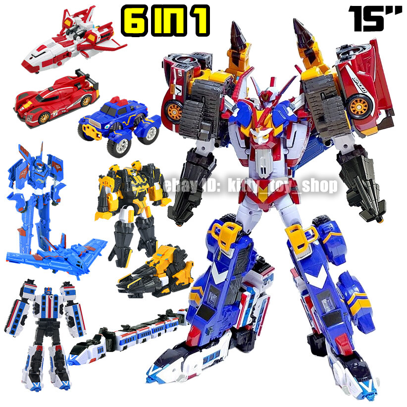 Tobot V Galaxy Detectives 8" Figure Vehicle Transformer Robot Boy Toy ...